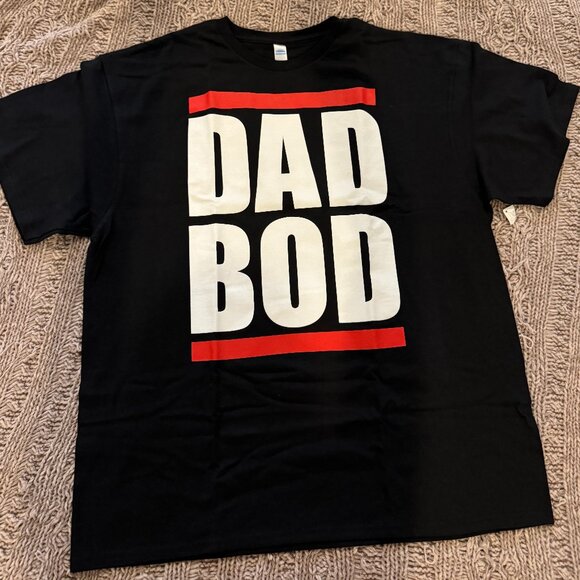 Shirts | New Mens Dad Bod Black White Red T Shirt Funny Fathers Day ...